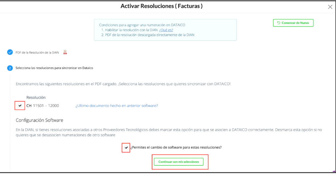 ¿Cómo asociar o actualizar una nueva resolución POS electrónico en Dataico?