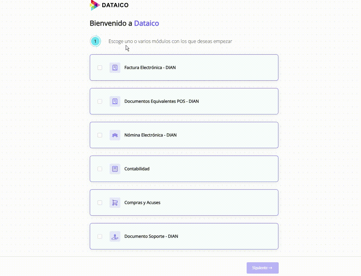¿Cómo crear una cuenta en Dataico?