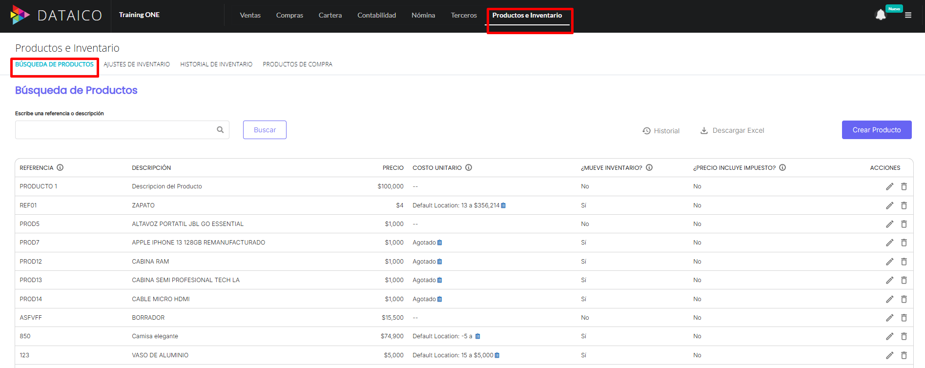 Agregar lector de código de barras a un producto en Dataico.