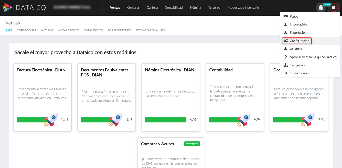 ¿Cómo cargar el RUT para actualizar los datos de la cuenta en Dataico?