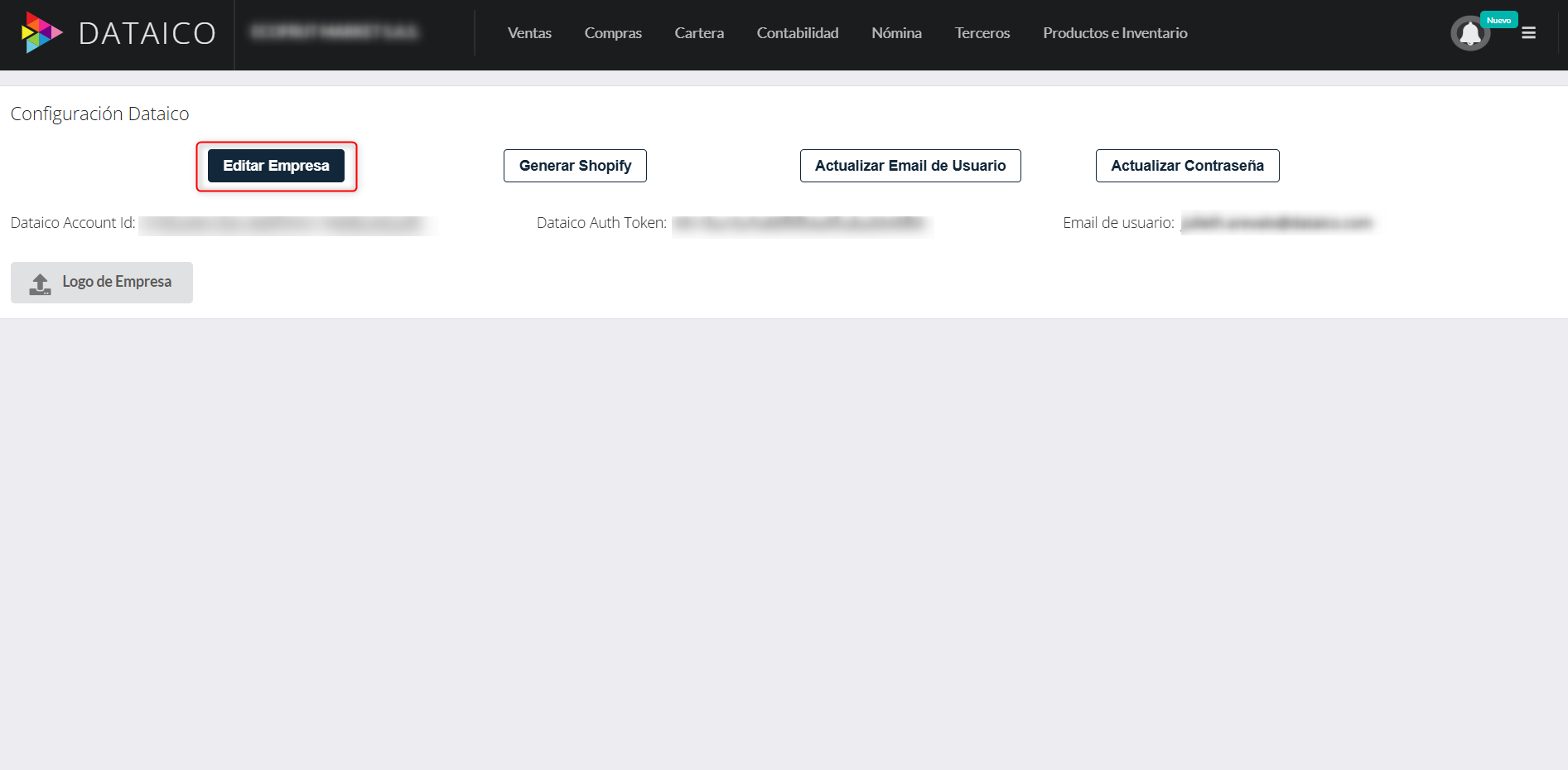 ¿Cómo cargar el RUT para actualizar los datos de la cuenta en Dataico?