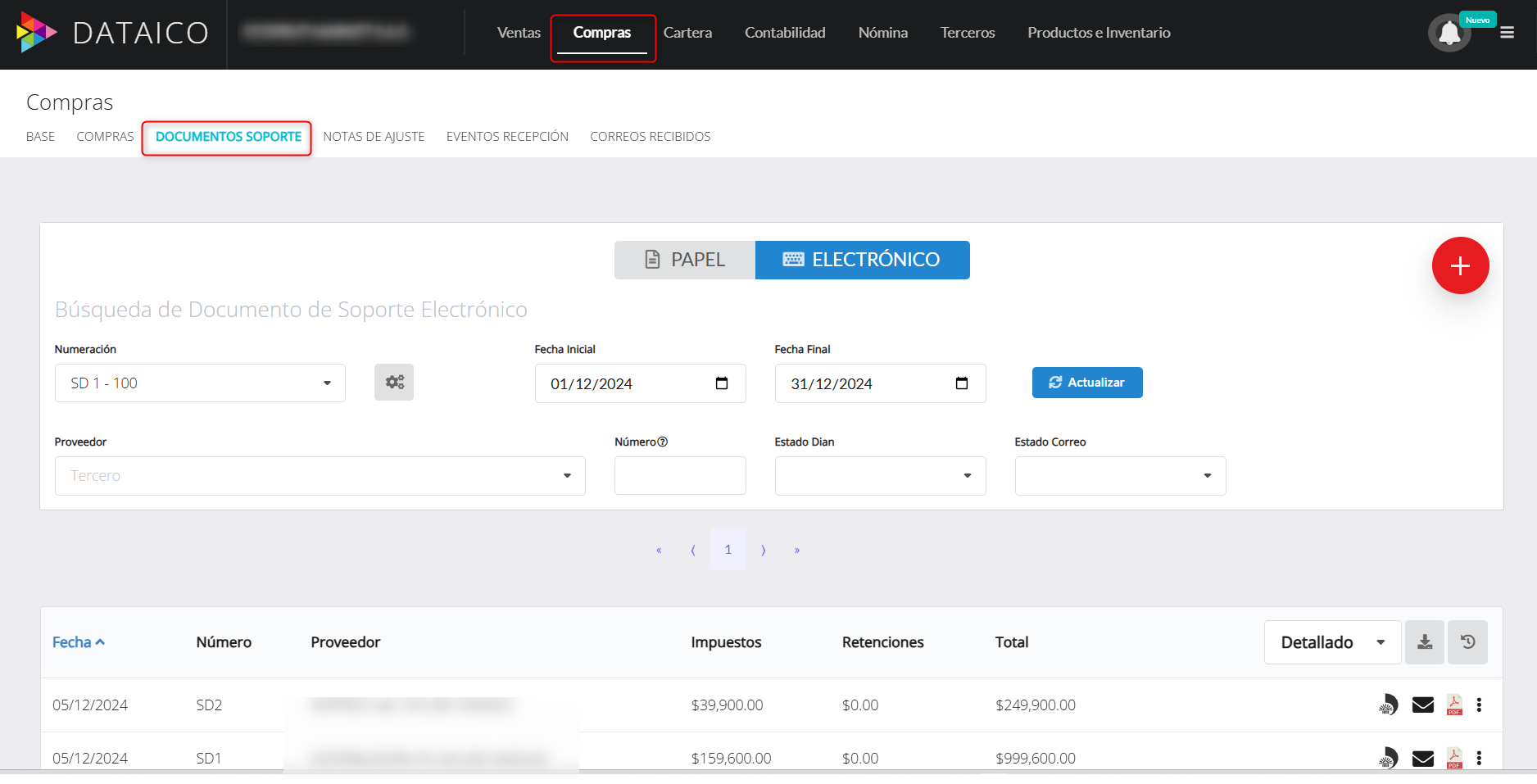 ¿Cómo hacer un documento soporte con AIU en Dataico?