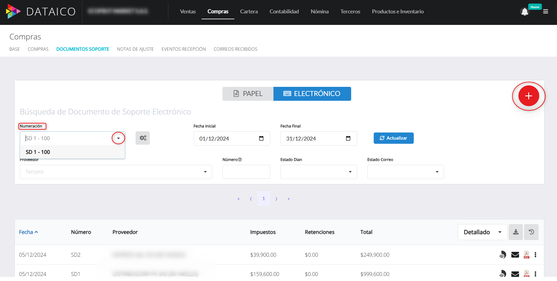 ¿Cómo hacer un documento soporte con AIU en Dataico?