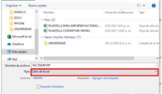 Guardar Excel en formato CSV