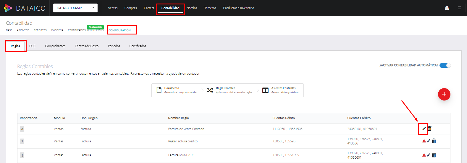 Reglas con diferentes bases gravables.