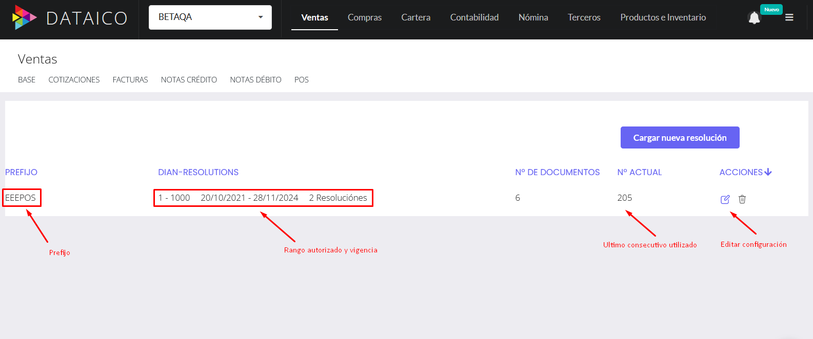 Documentación Técnica de la API de DATAICO POS ELECTRÓNICO