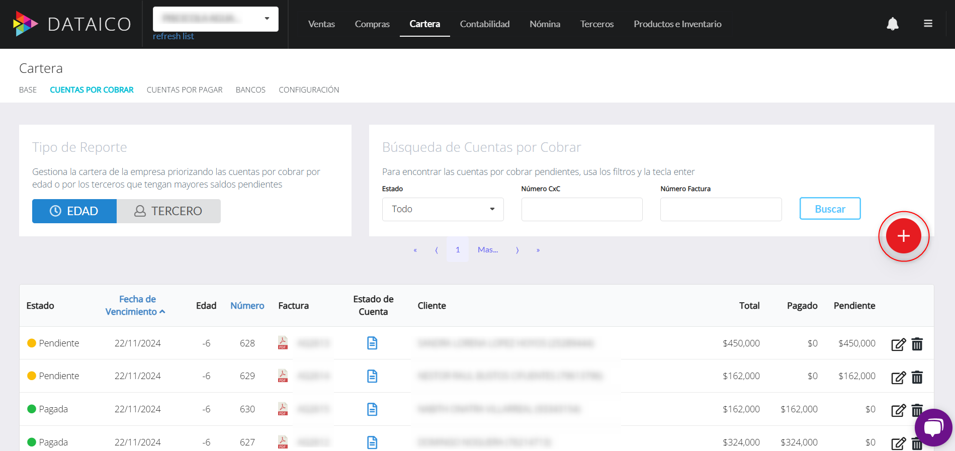 ¿Cómo Crear una Cuenta por Cobrar (CXC) o Cuenta por Pagar (CXP) manualmente en Dataico?